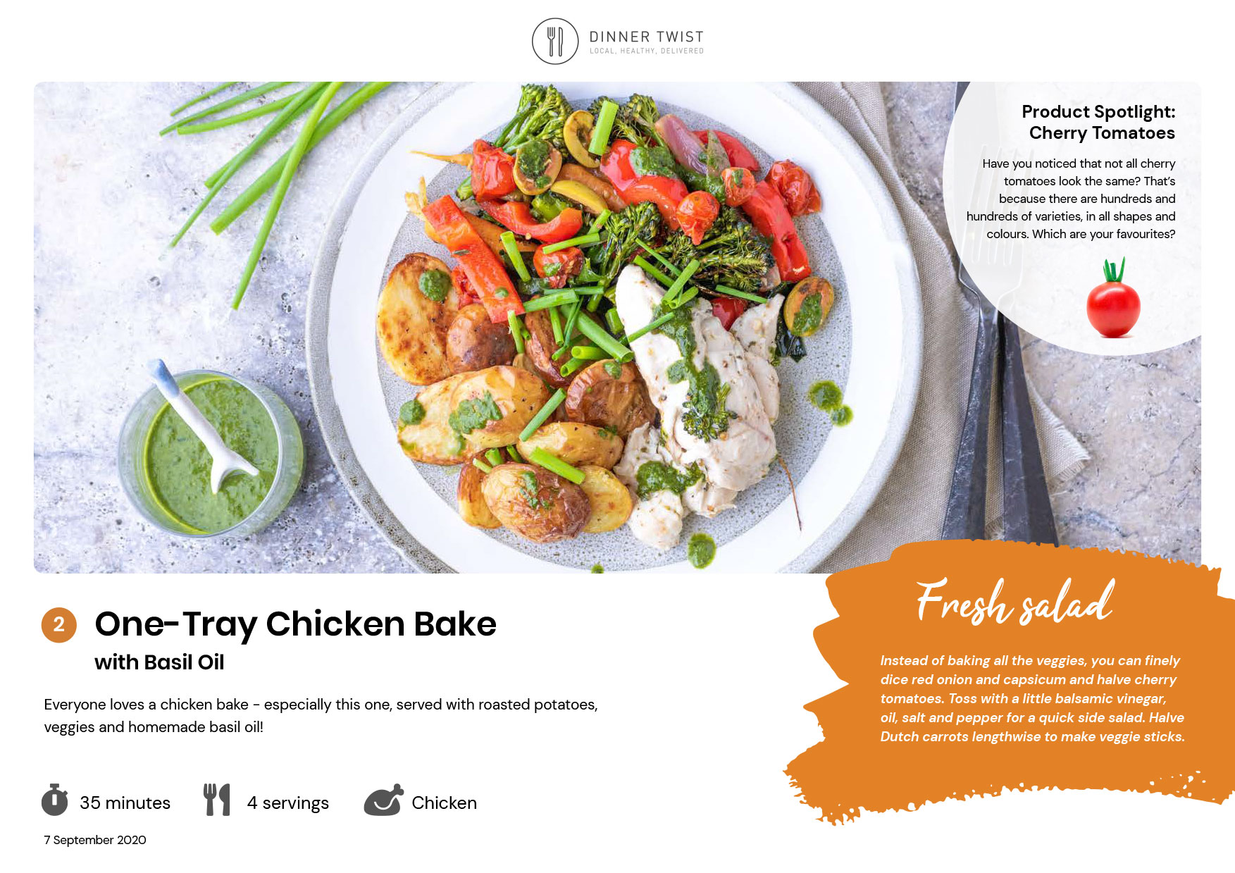 One Tray Chicken Bake With Basil Oil Dinner Twist One Tray Chicken Bake With Basil Oil Dinner Twist