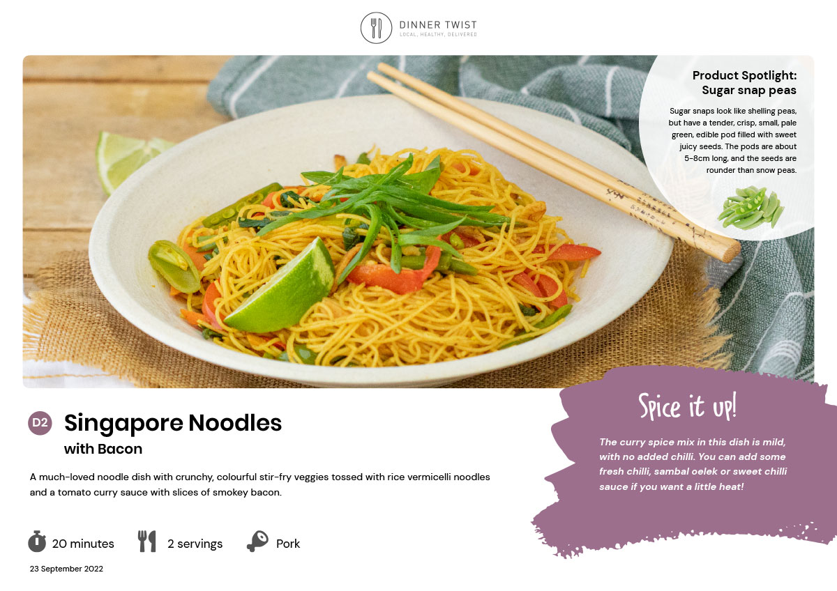 Singapore Noodles With Bacon Dinner Twist