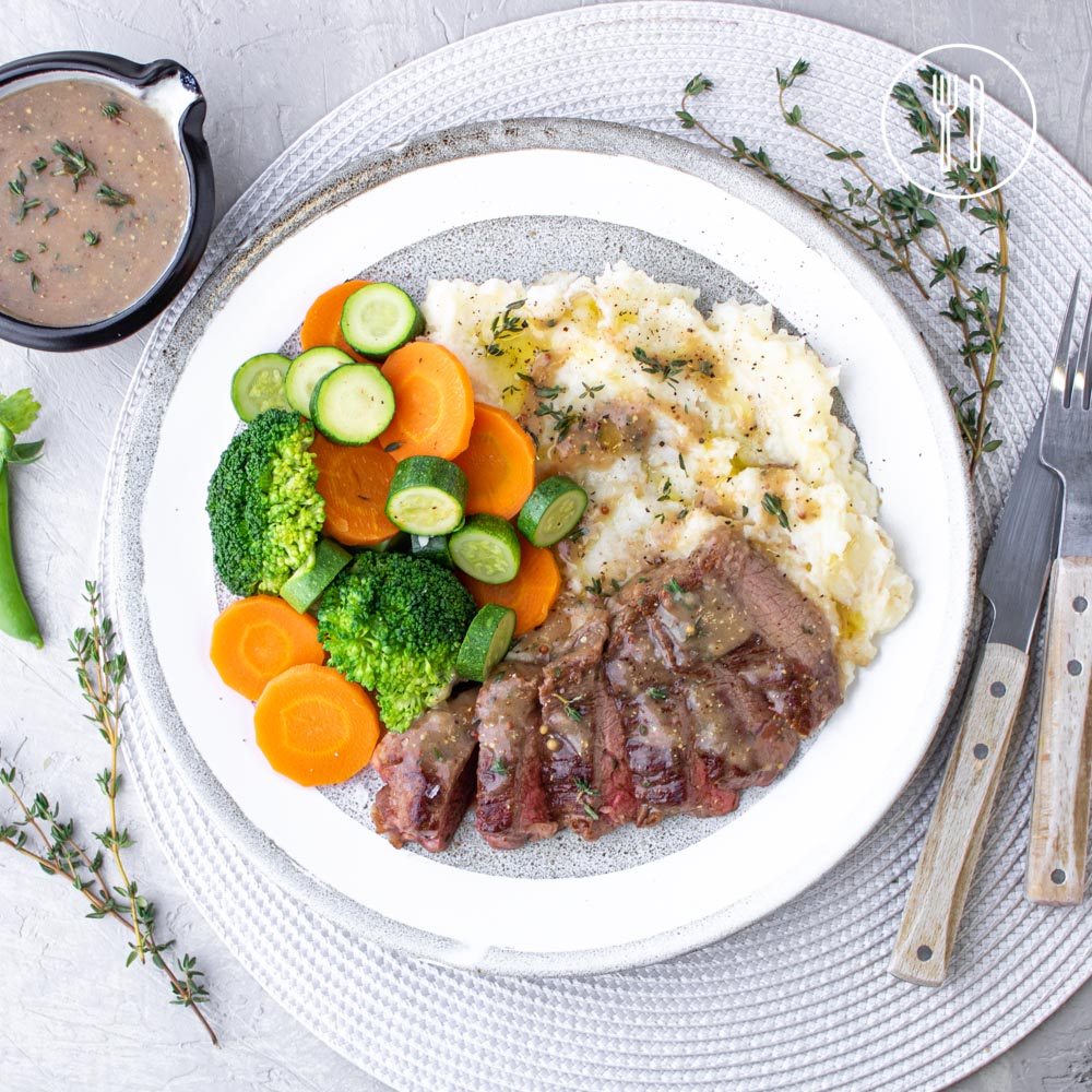 Beef Rump Steaks with Garlic Potato Mash | Dinner Twist